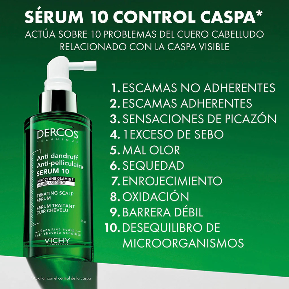 DERCOS SERUM 10 LEAVE-ON CONTROL CASPA 90 Ml | Farma Derma Focal